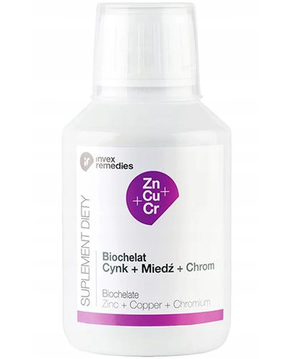 Invex Remedies Biochelat Cynk + Miedź + Chrom, 150 ml - melisa.pl