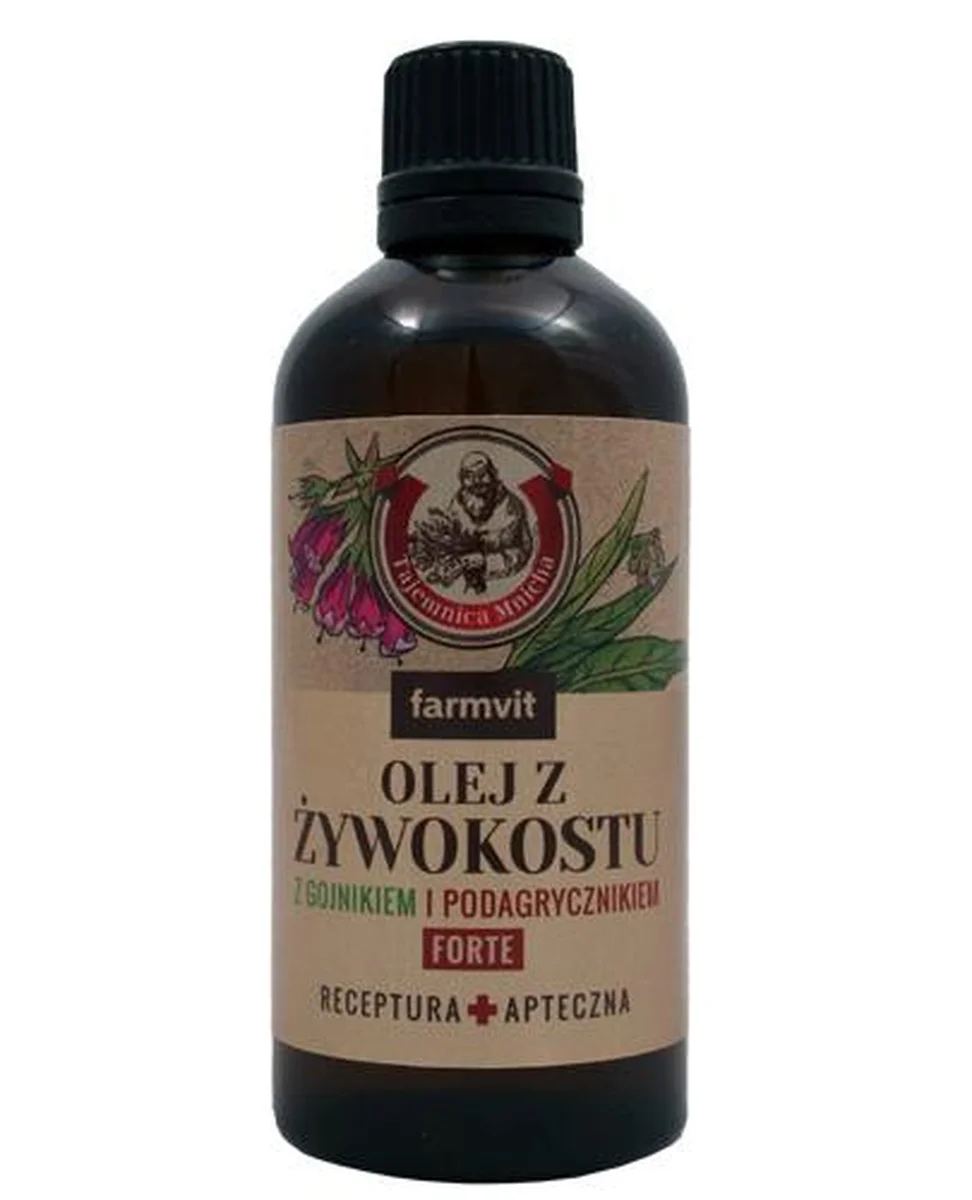 FARMVIT Olej z żywokostu z gojnikiem i podagrycznikiem forte, 100 ml ...