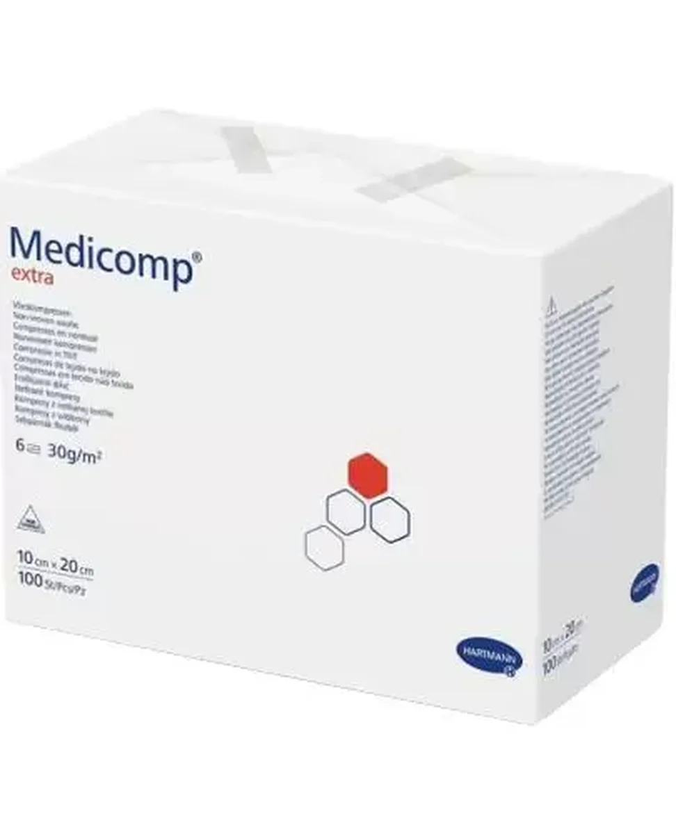 Hartmann Medicomp Extra kompresy z włókniny niejałowe 10cm x 20cm 100 ...